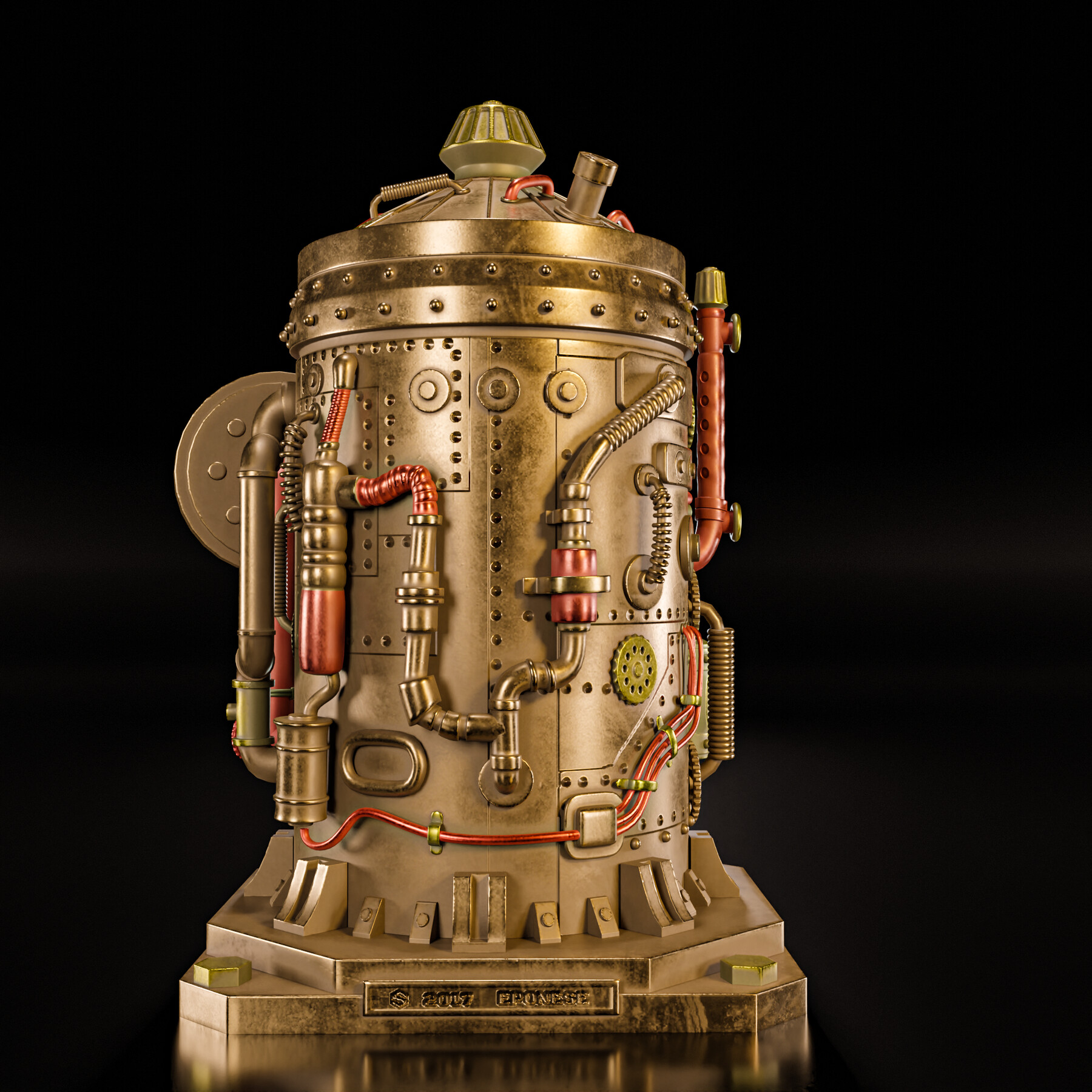 ArtStation - Time Displacement Capsule Clock and Pen Pot Figurine home ...