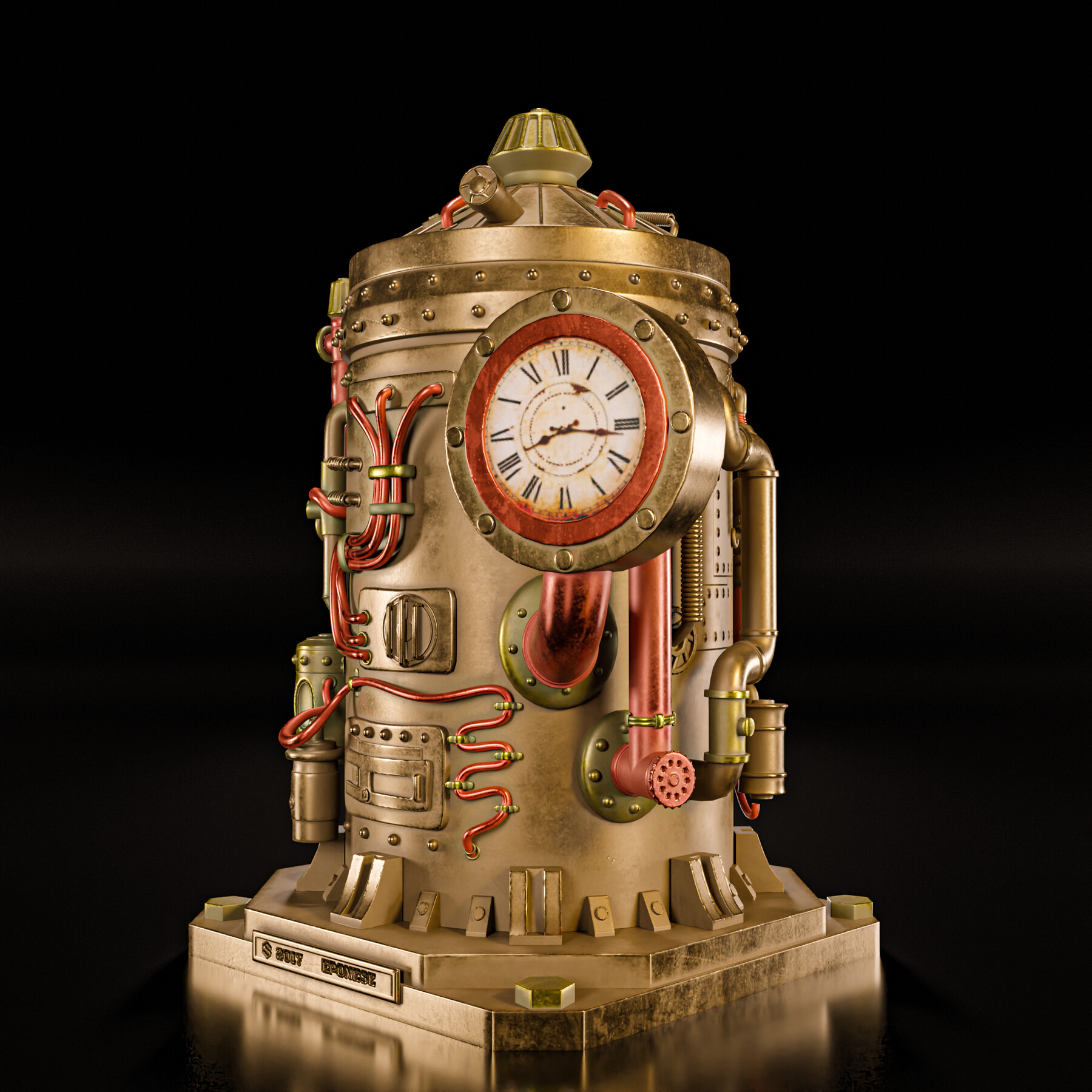 ArtStation - Time Displacement Capsule Clock and Pen Pot Figurine home ...