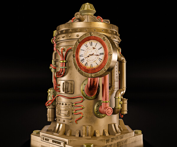 ArtStation - Time Displacement Capsule Clock and Pen Pot Figurine home ...