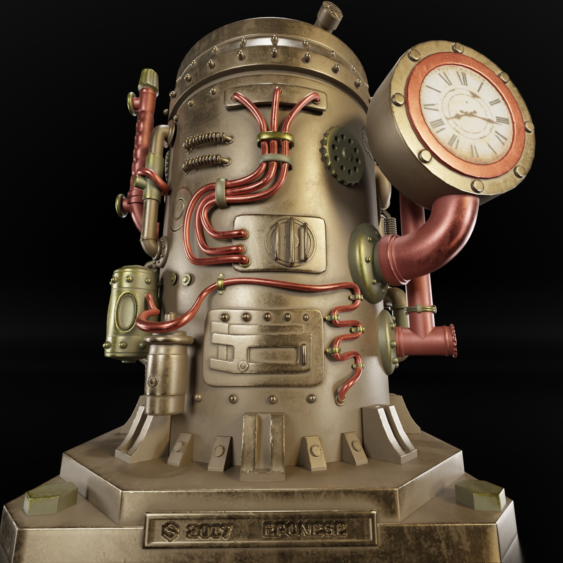 ArtStation - Time Displacement Capsule Clock and Pen Pot Figurine home ...