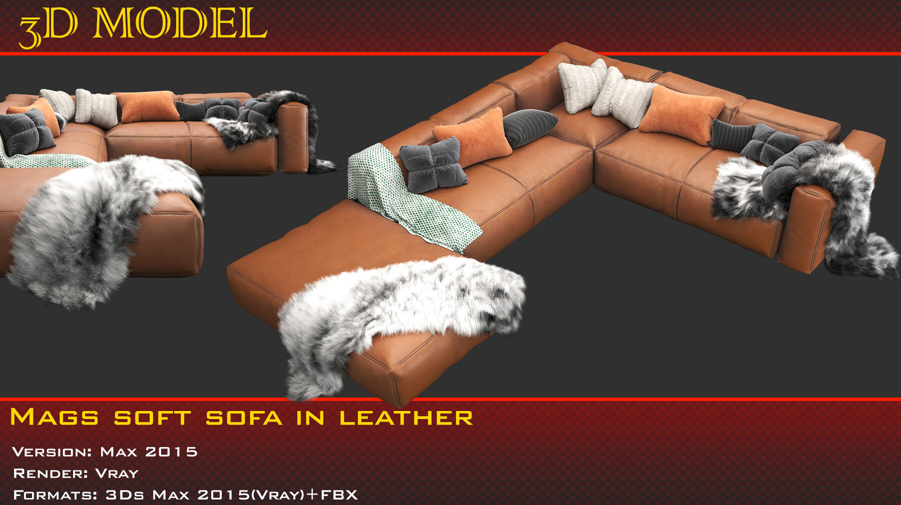 ArtStation - leather sofa | Resources