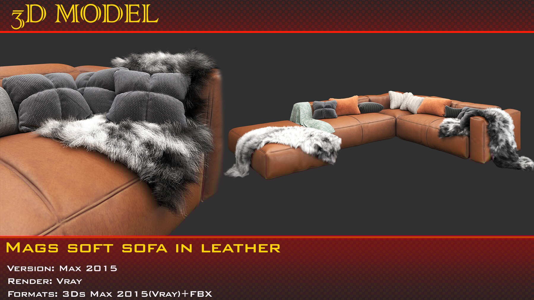ArtStation - leather sofa | Resources