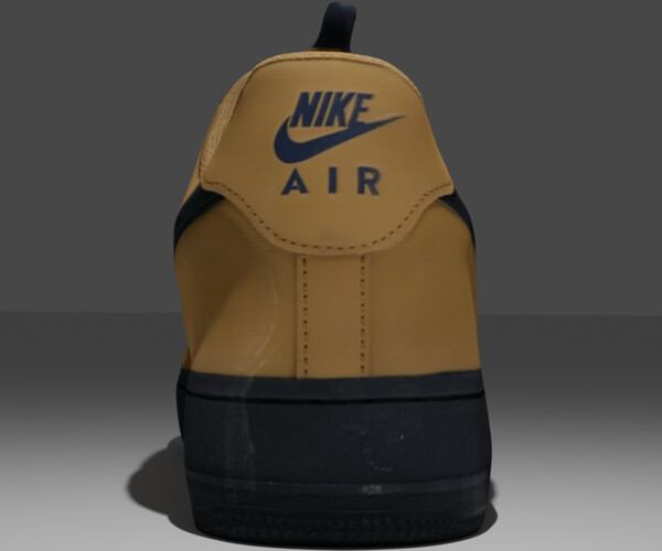 ArtStation - Nike Air Force 1 Low Wheat Black | Game Assets