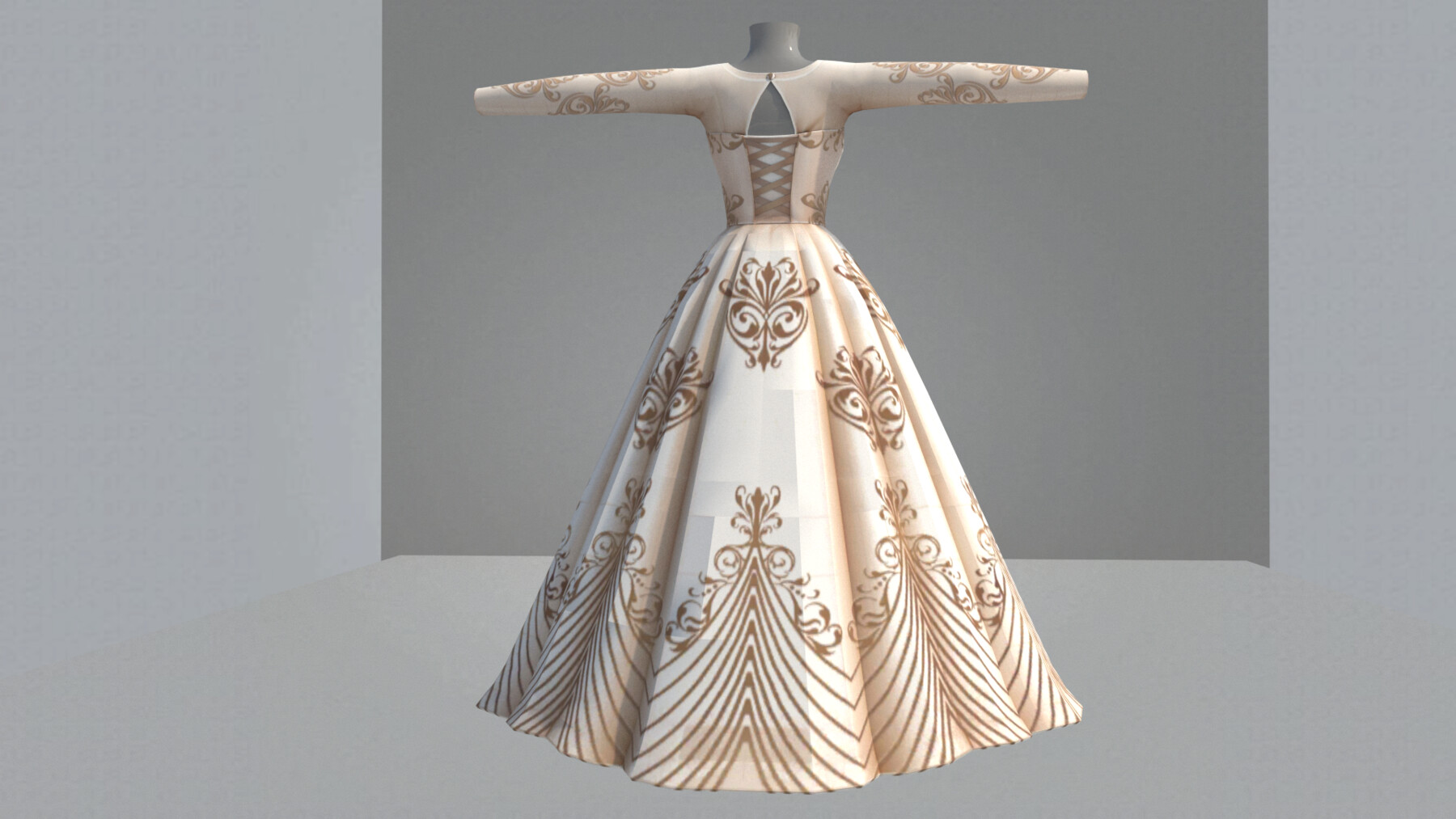 ArtStation - Big waves fold dress dress cartoon clothing suits | Resources