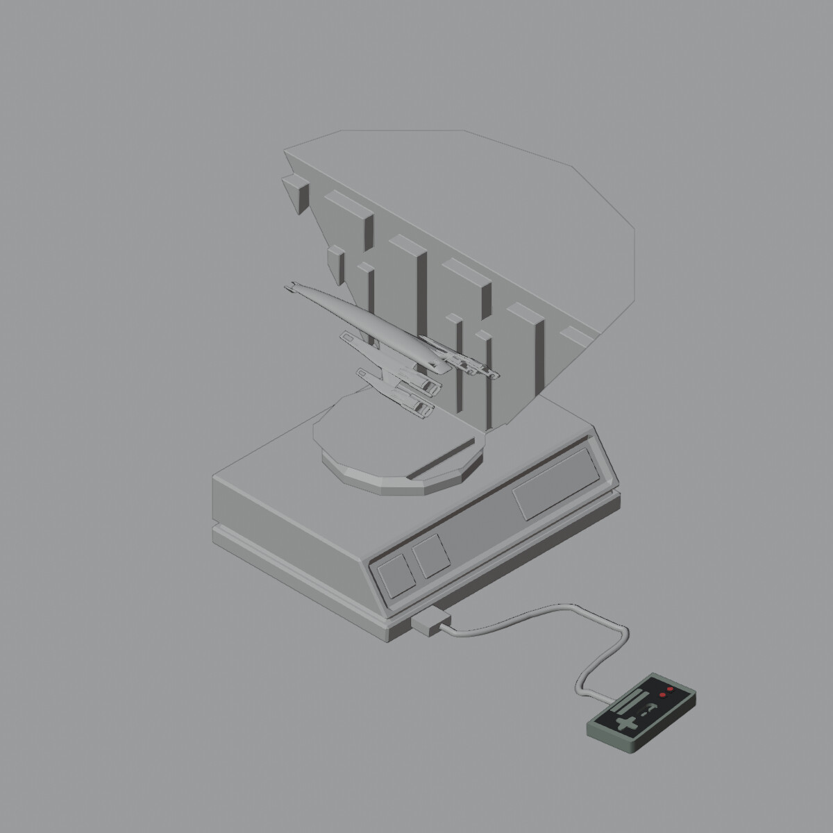 ArtStation - Animated Holographic Retro Video Games 3D model Low-poly ...