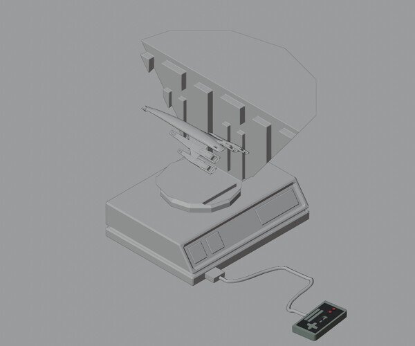 ArtStation - Animated Holographic Retro Video Games 3D model Low-poly ...