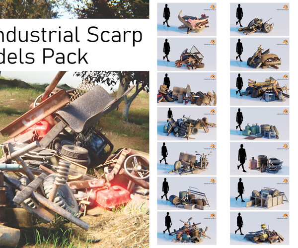 ArtStation - 200+ Industrial Debris Scrap Trash Assets Pack | Resources