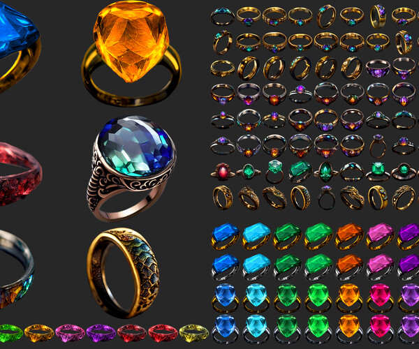 ArtStation - 146 Rings | Game Assets