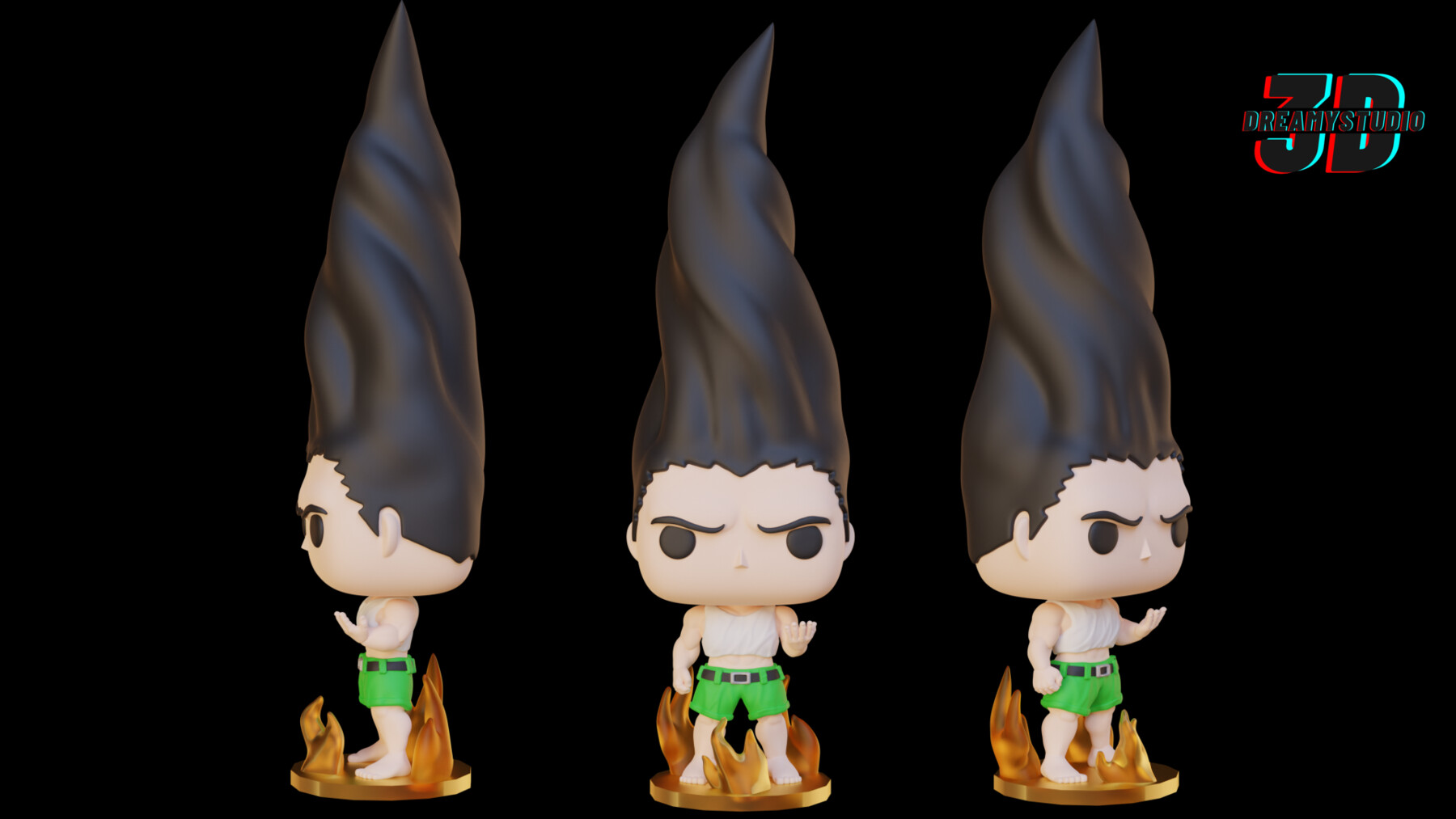 ArtStation - HunterXHunter Rage Gon POP fanart ~digital .stl files ...