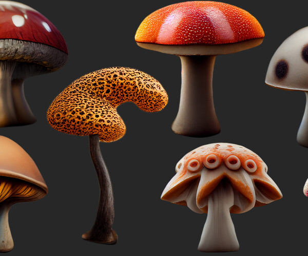 ArtStation - 168 Mushrooms | Game Assets