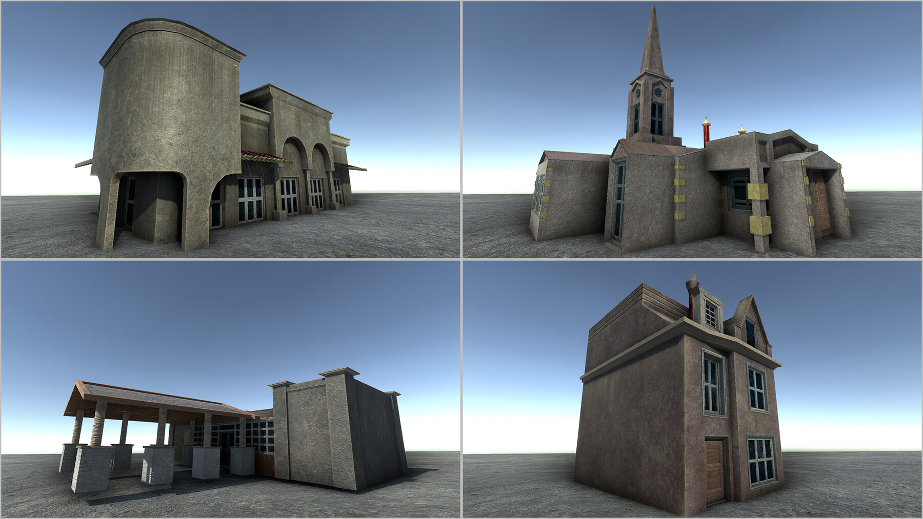 ArtStation - 42 Buildings Game assets - UE and Unity | Game Assets
