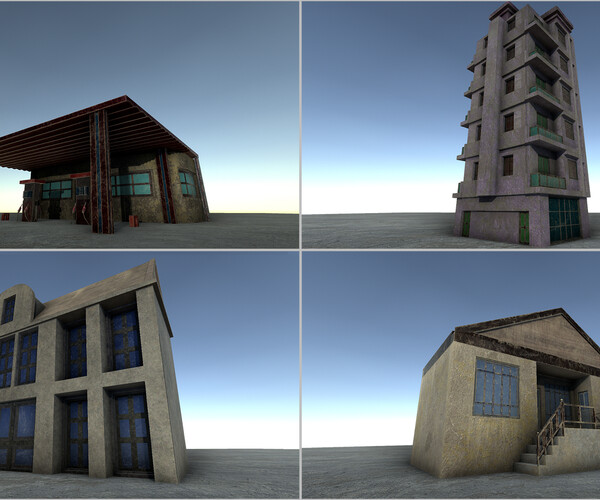 ArtStation - 42 Buildings Game assets - UE and Unity | Game Assets