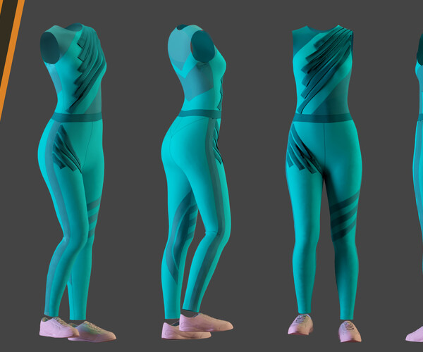 ArtStation - 3 Sportswear set +Textures | Game Assets