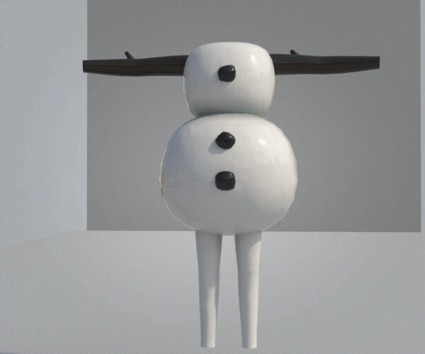 ArtStation - Lovely white dress up snowman cartoon costume | Resources