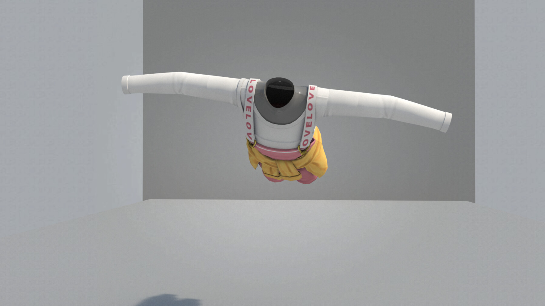 ArtStation - Pink overalls waist yellow shirt cartoon costume | Resources