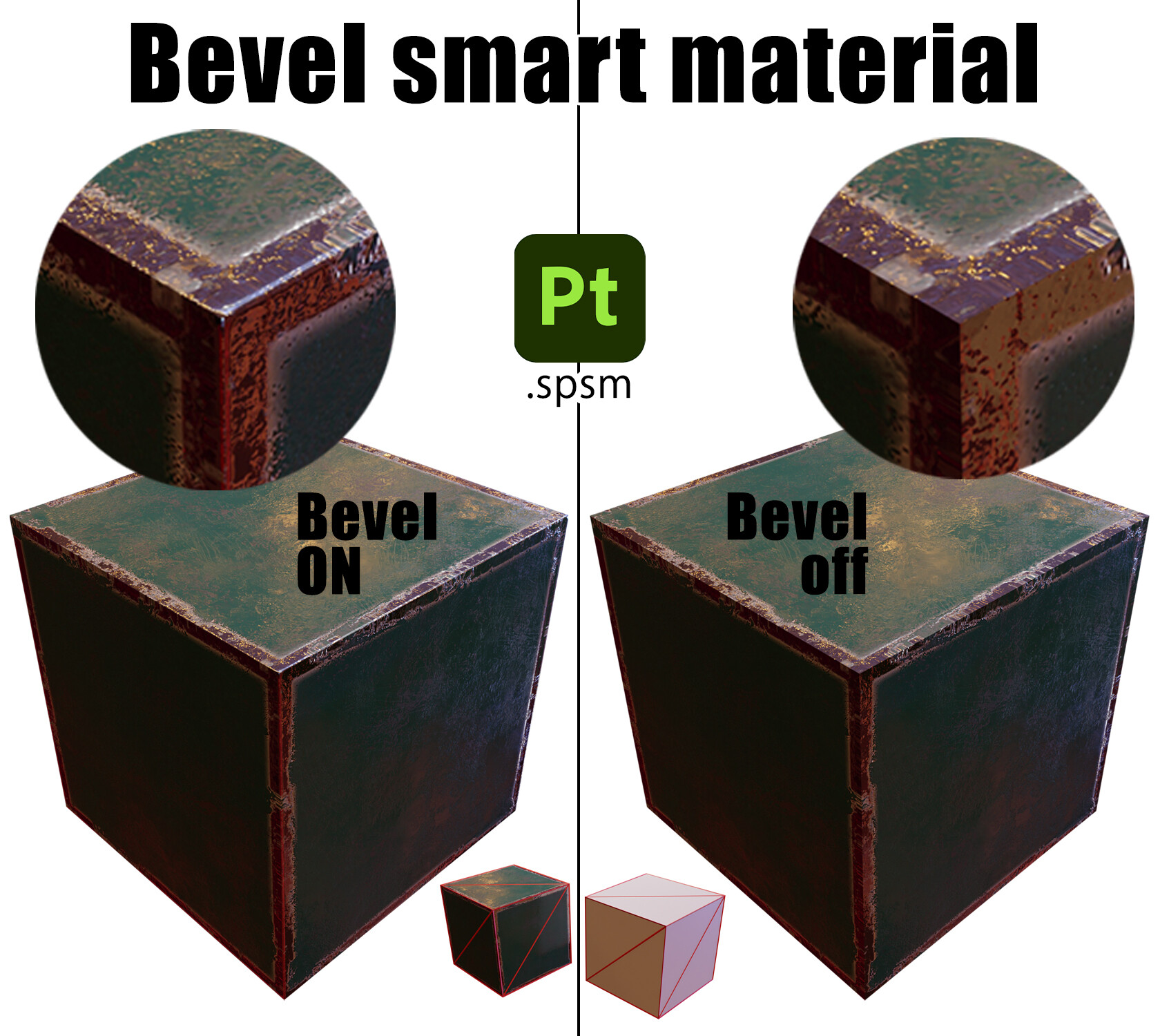 ArtStation - UV Border Bevel smart material -spsm- | Game Assets