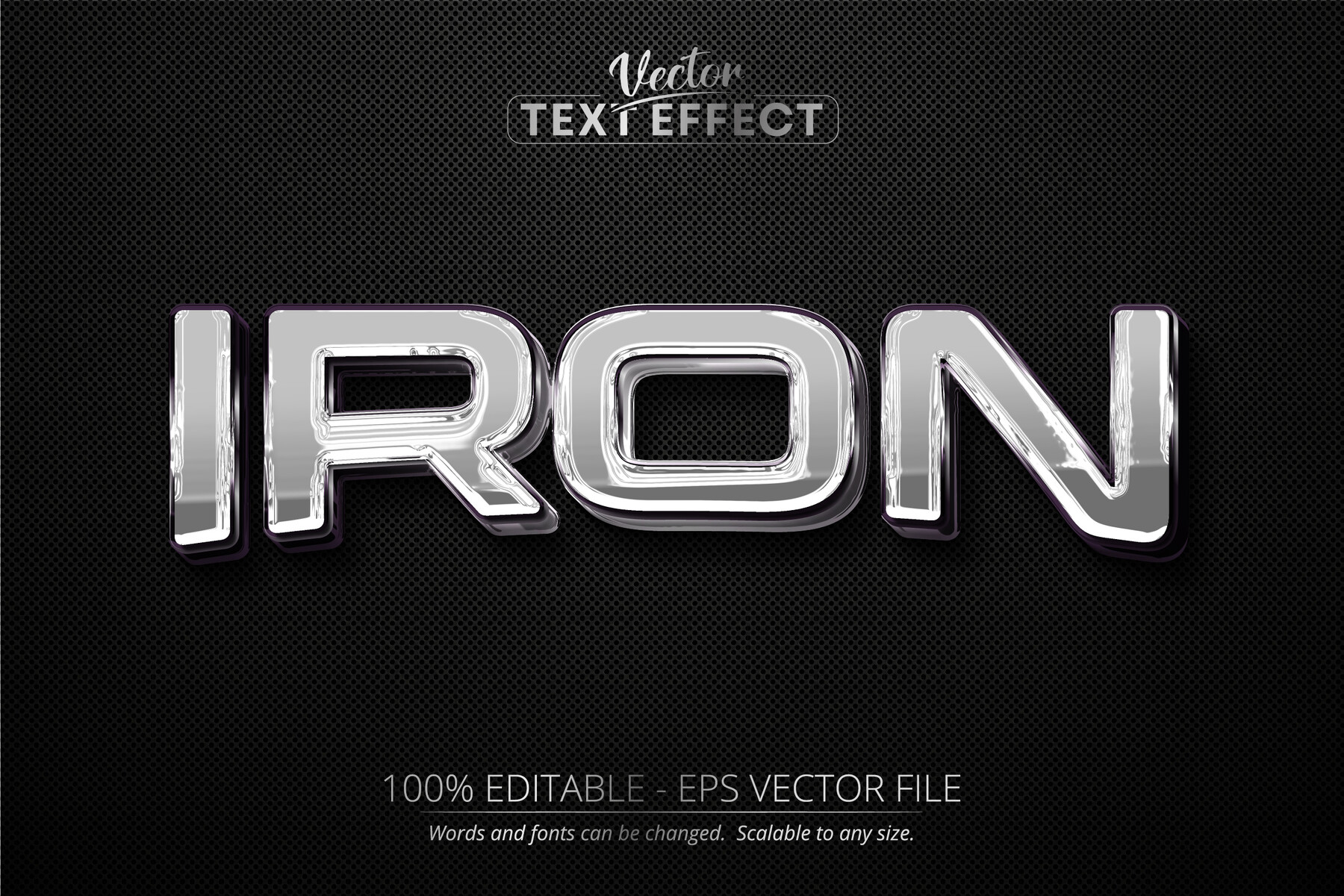 ArtStation - Iron editable text effect, shiny luxury silver color and ...