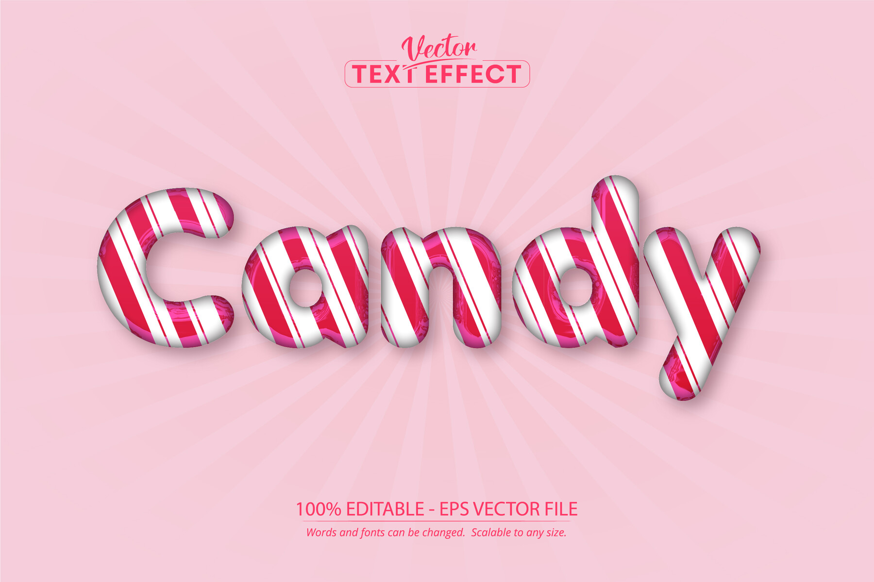 ArtStation - Candy text effect, editable comic and cartoon text style ...