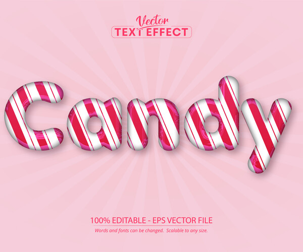 ArtStation - Candy text effect, editable comic and cartoon text style ...