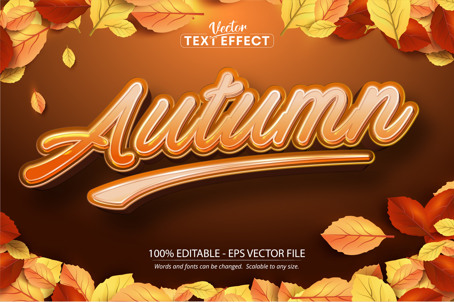 ArtStation - autumn style editable text effect | Artworks