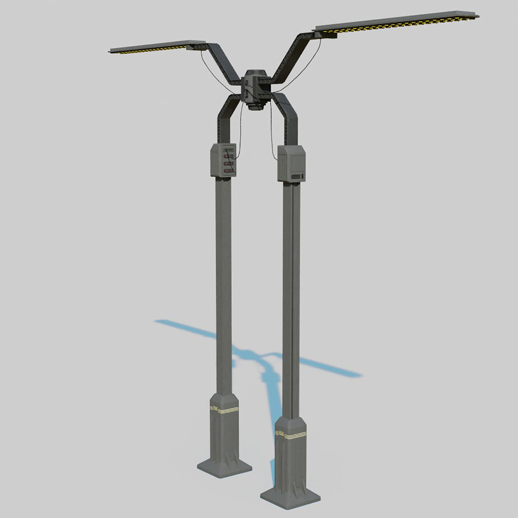ArtStation - Cyberpunk Street Lamp Double | Resources