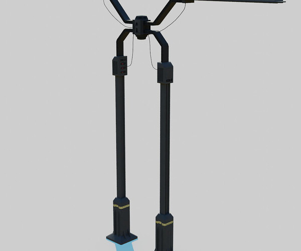 ArtStation - Cyberpunk Street Lamp Double | Resources