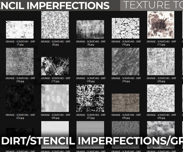 ArtStation - TEXTURE TOOLBOX - VOL 3 - 1000 MAPS - (ALPHA - STENCIL ...