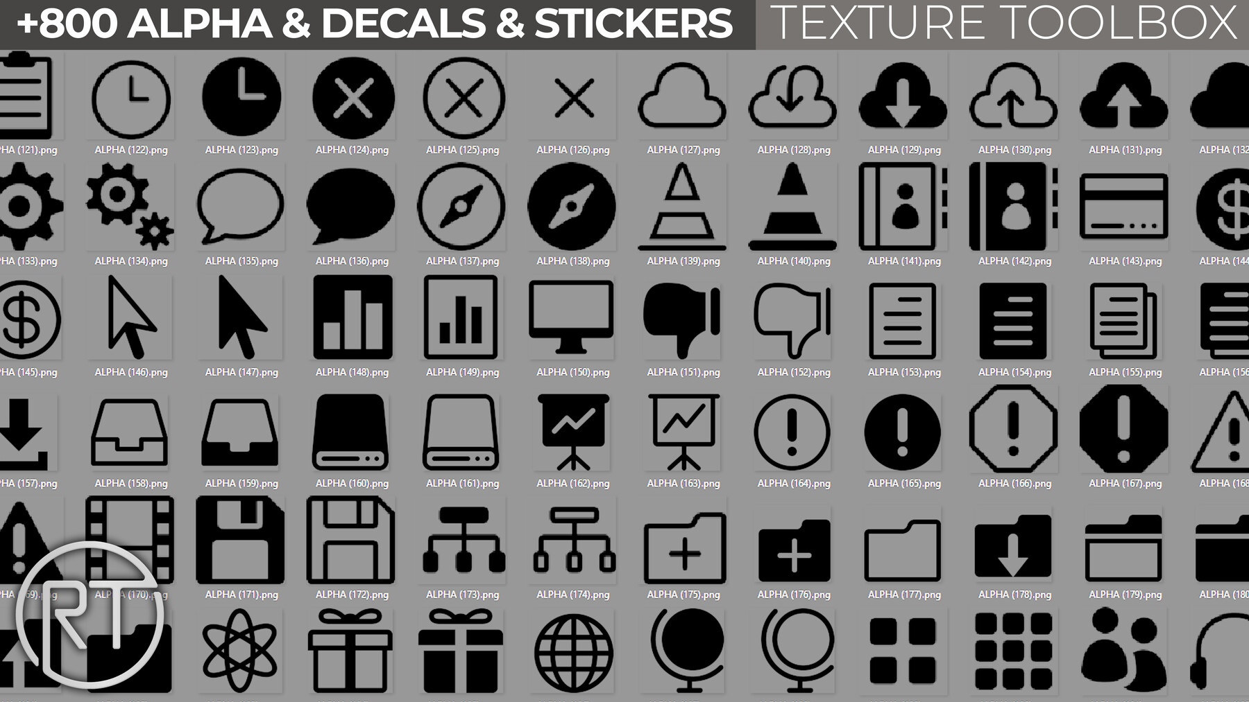 ArtStation - TEXTURE TOOLBOX - VOL 3 - 1000 MAPS - (ALPHA - STENCIL ...