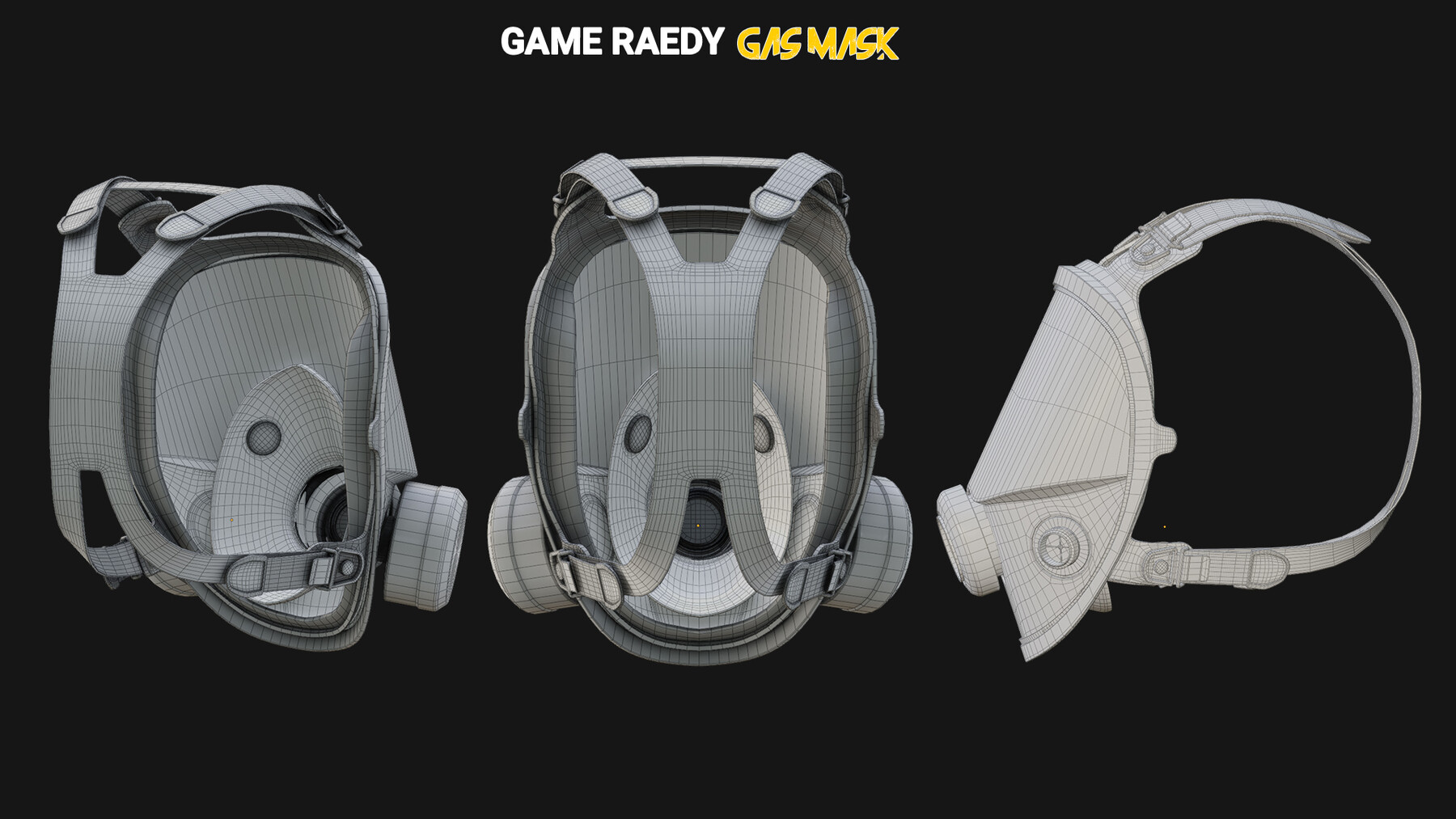 ArtStation - Low Poly Game Ready Fire Fighting Gas mask | Game Assets