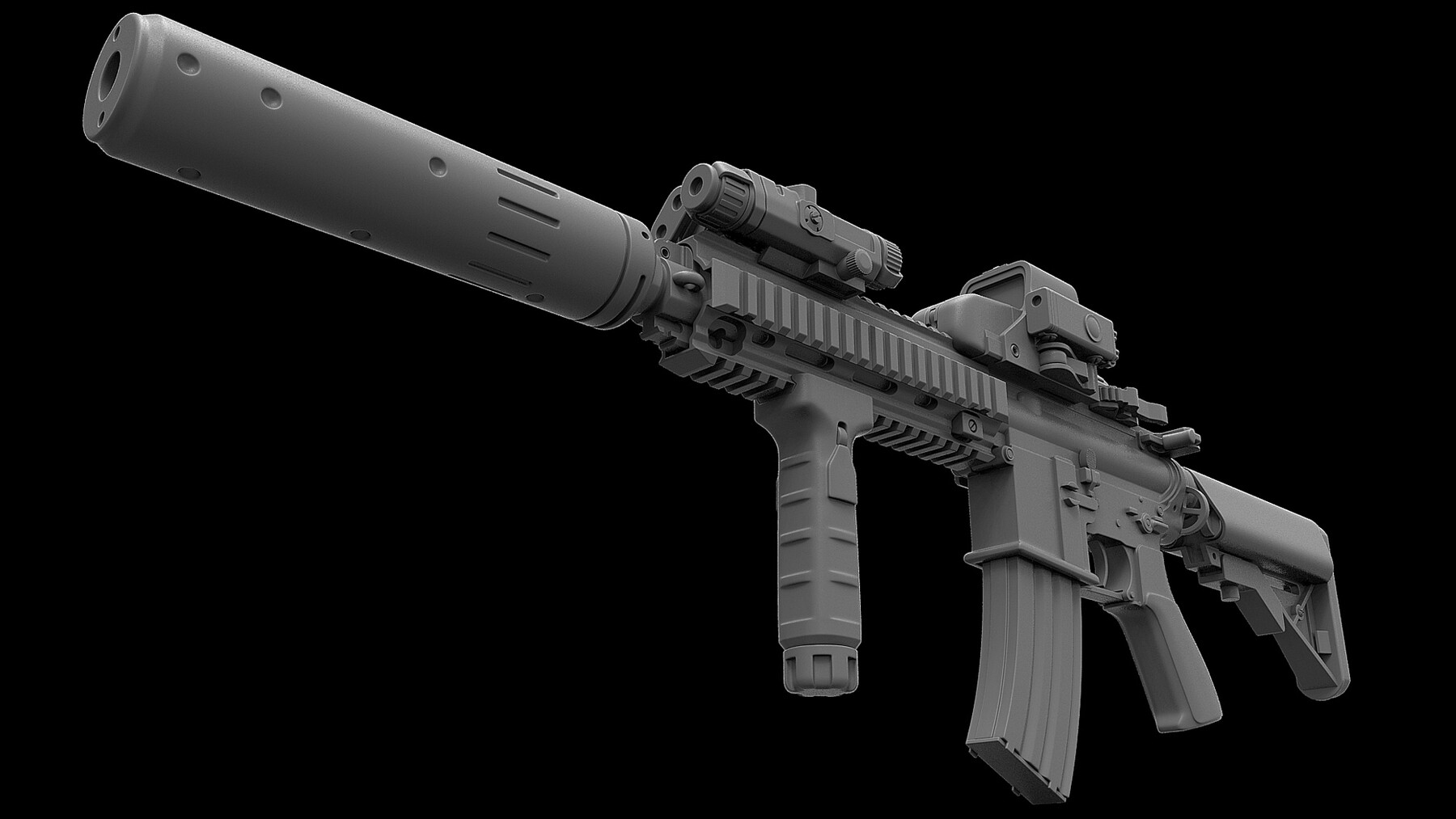 ArtStation - HK416 Assault Rifle High Polygon | Resources