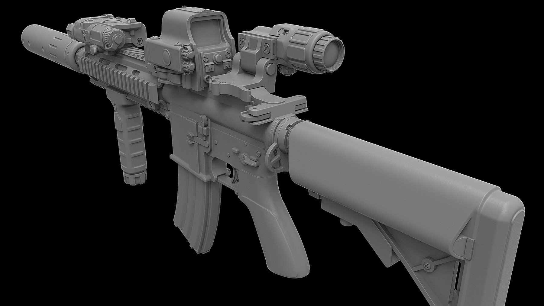 ArtStation - HK416 Assault Rifle High Polygon | Resources