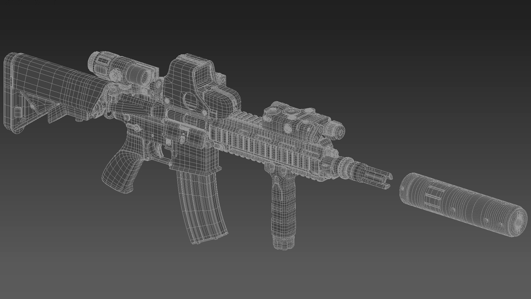 ArtStation - HK416 Assault Rifle High Polygon | Resources