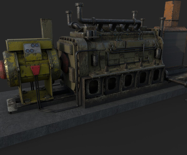 ArtStation - Diesel Generator Old | Game Assets