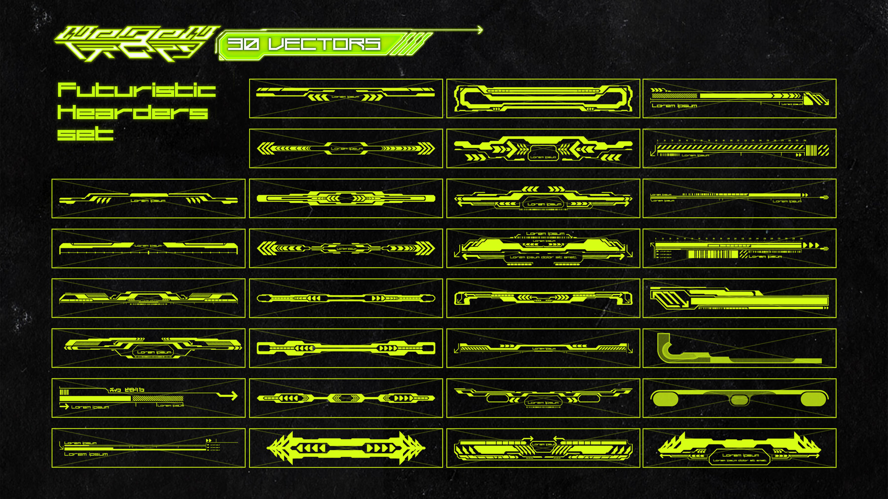 ArtStation - Futuristic header pack | Game Assets