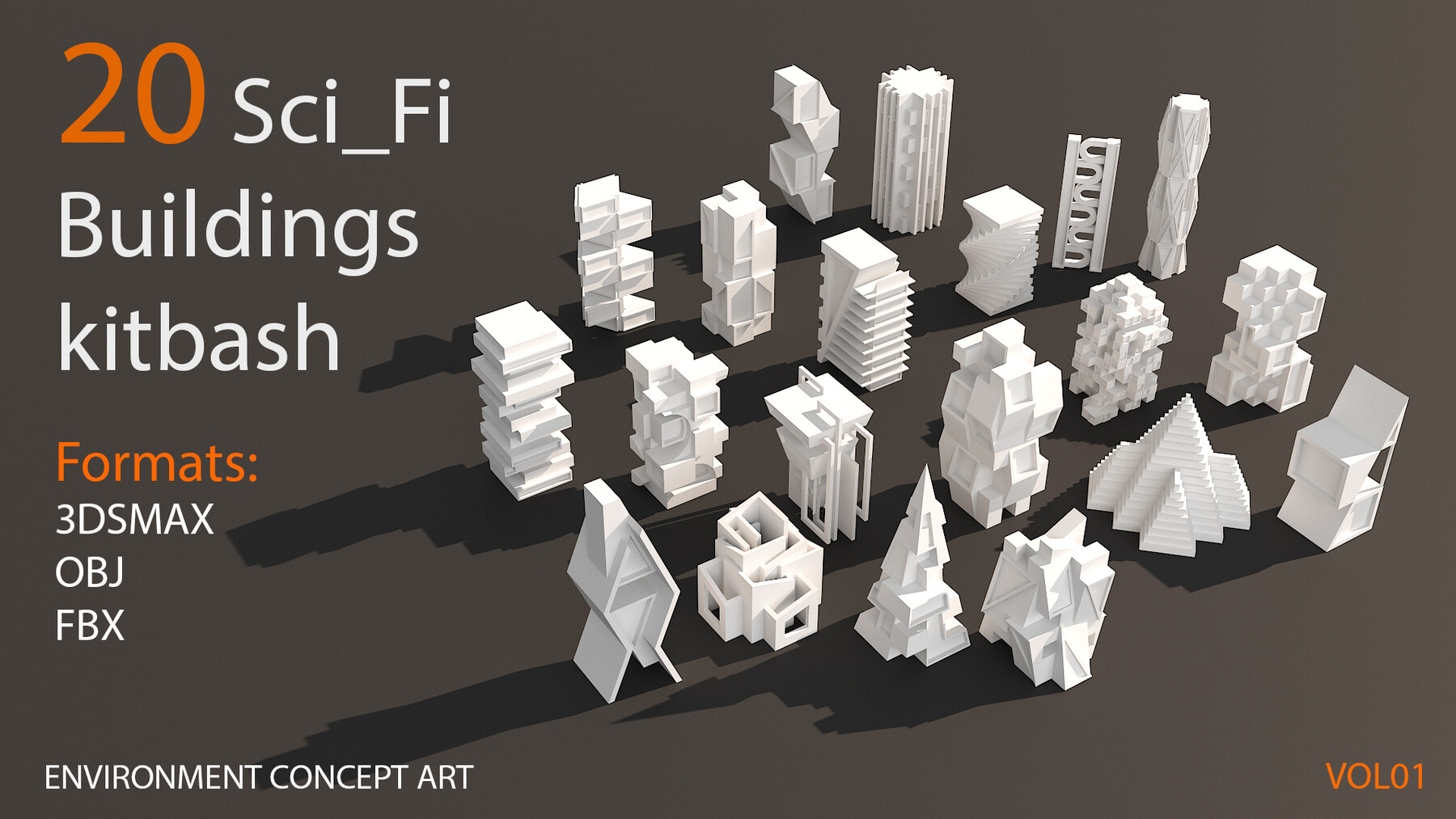 ArtStation - 25+Sci Fi Building Kitbash | Resources