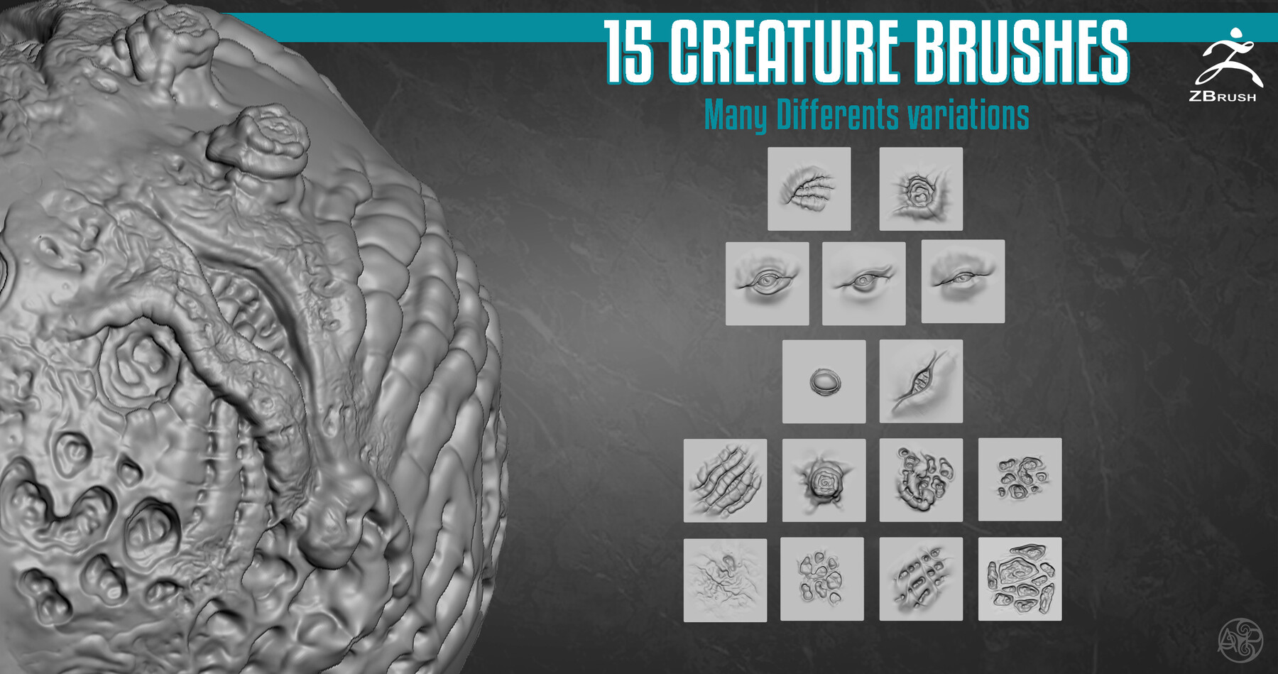 ArtStation - 15 Creature Brushes - IMM Brush | Brushes