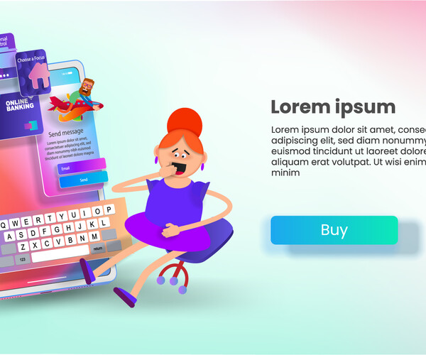 ArtStation - Mobile interface on the screen of a digital tablet and a ...