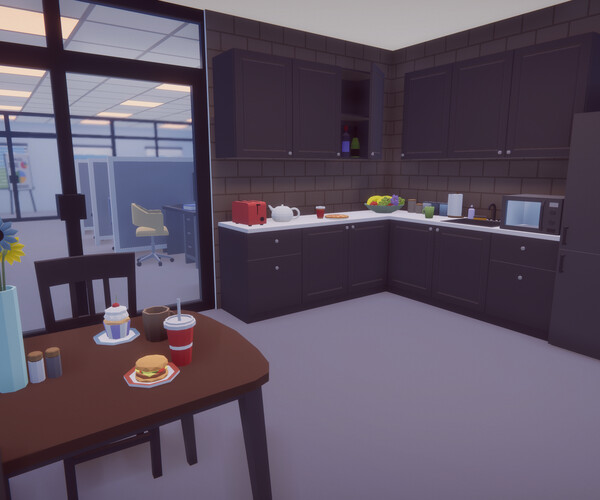 ArtStation - Low Poly Office Interiors - Asset for Unity 3D, Map and ...