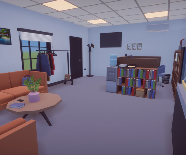 ArtStation - Low Poly Office Interiors - Asset for Unity 3D, Map and ...