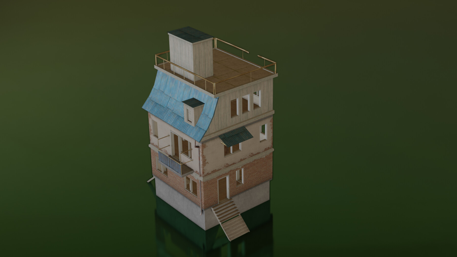 ArtStation - PUBG HOUSE WITH INTERIOR 3D MODEL | Game Assets