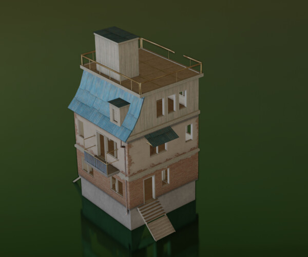 ArtStation - PUBG HOUSE WITH INTERIOR 3D MODEL | Game Assets