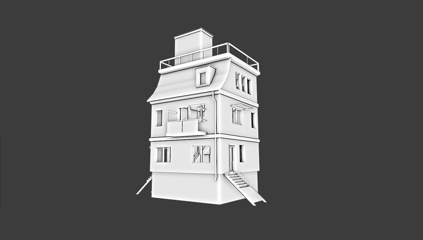 ArtStation - PUBG HOUSE WITH INTERIOR 3D MODEL | Game Assets