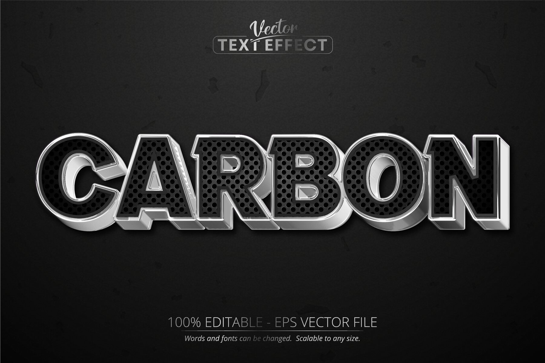 ArtStation - Carbon editable text effect, shiny luxury silver color and ...