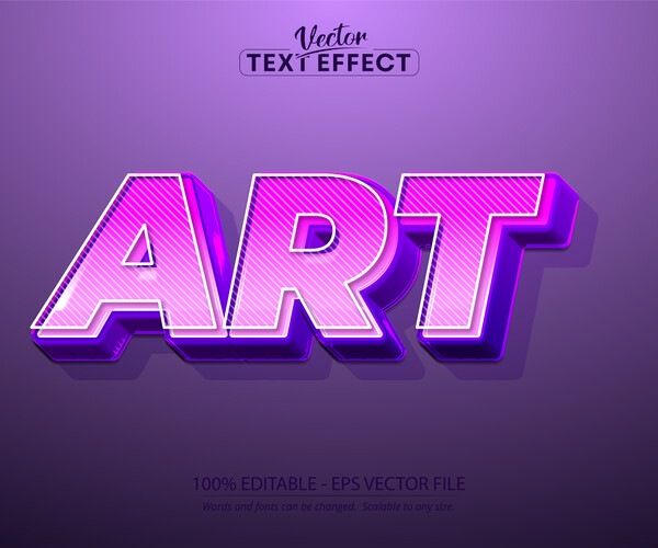 ArtStation - Art text effect, editable comic and cartoon text style ...