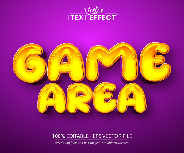 ArtStation - Game Area text effect, editable comic and cartoon text ...