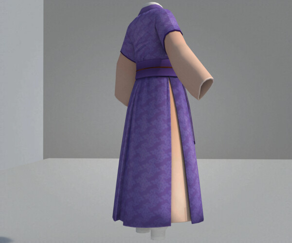 ArtStation - Ancient purple robes cartoon clothing suits Velcro suits ...