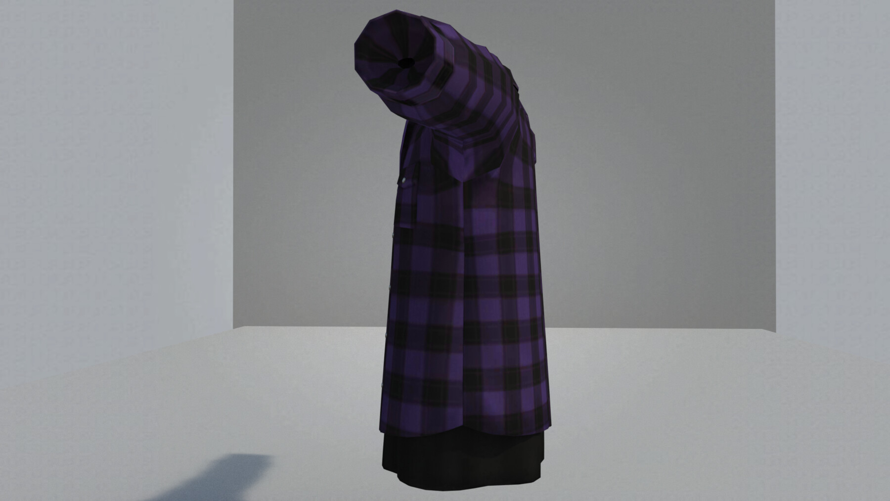 ArtStation - Blue,and purpleand grid unlined upper garment | Resources
