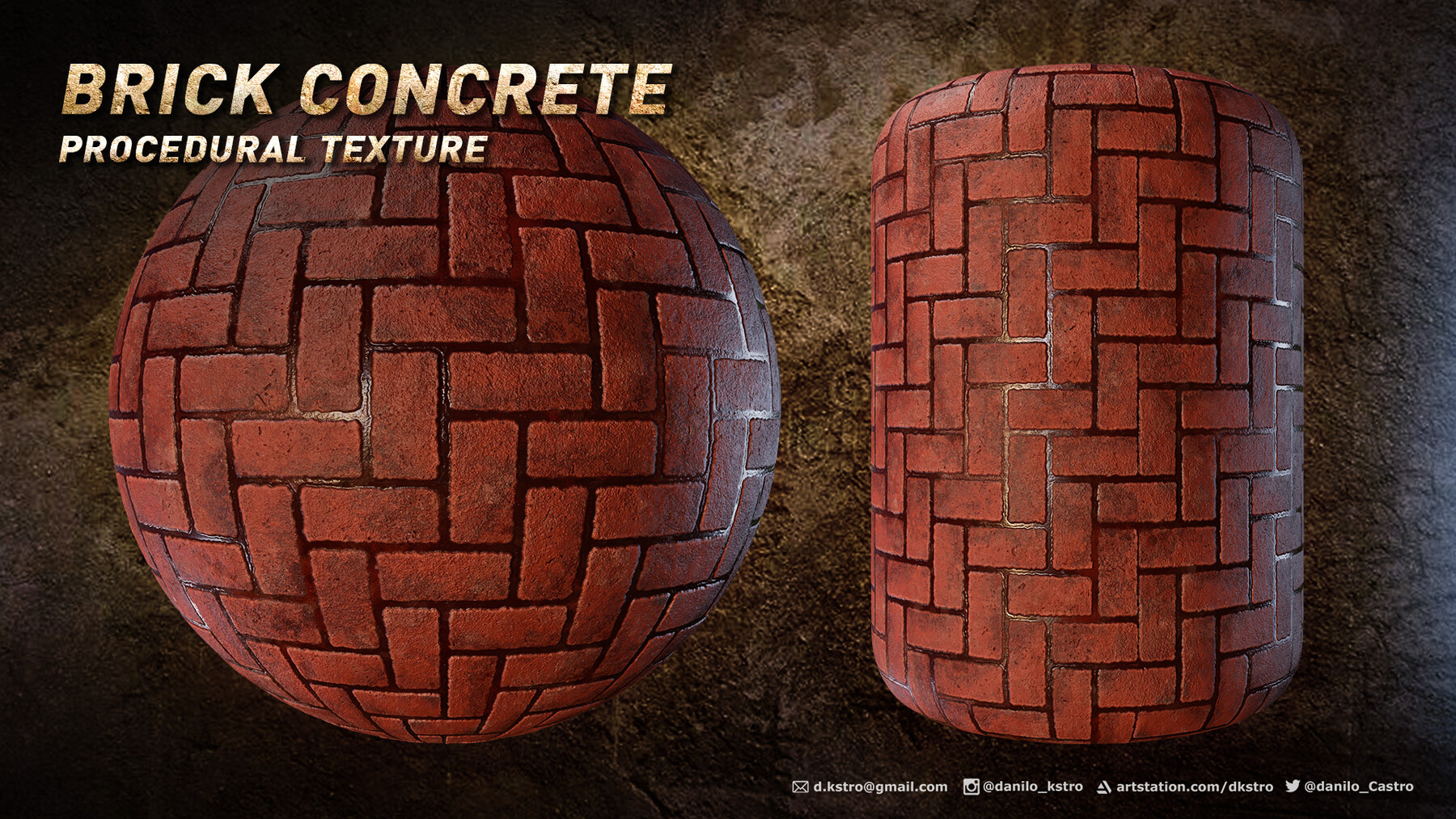 ArtStation - Brick Concrete | Procedural Texture | Resources