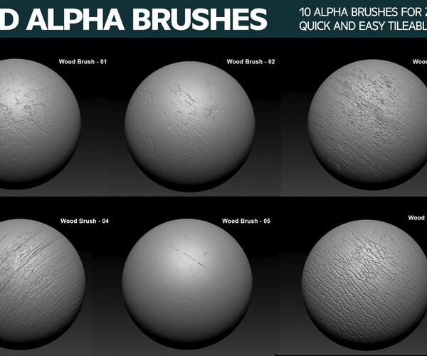 ArtStation - Wood Alpha Brushes for Zbrush | Brushes