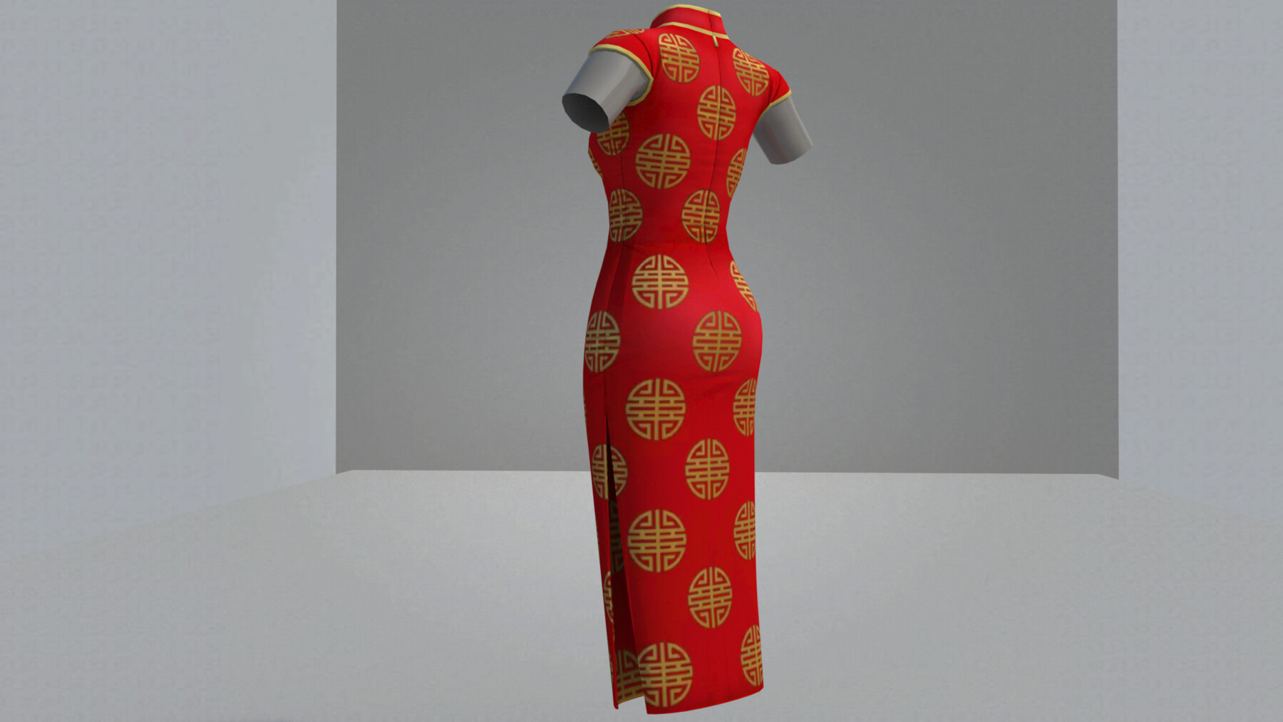 ArtStation - Festive red cheongsam | Resources